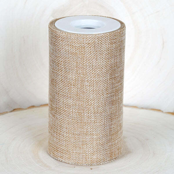 Natural 6" x 10 yards Burlap Fabric Roll Crafts Party Centerpieces Home ...
