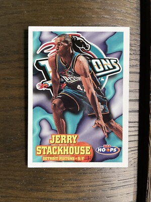 1997-98 NBA Hoops Detroit Pistons Basketball Card 290 Jerry Stackhouse ...