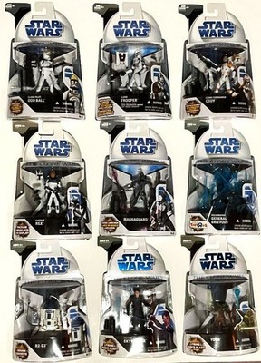 Star Wars Set of 9 Animated Clone Wars 3.75" action figures from 2008 ...