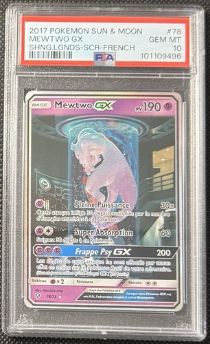 [FRENCH] Mewtwo GX 78/73 PSA 10 Secret Rare – Shining Legends Holo ...
