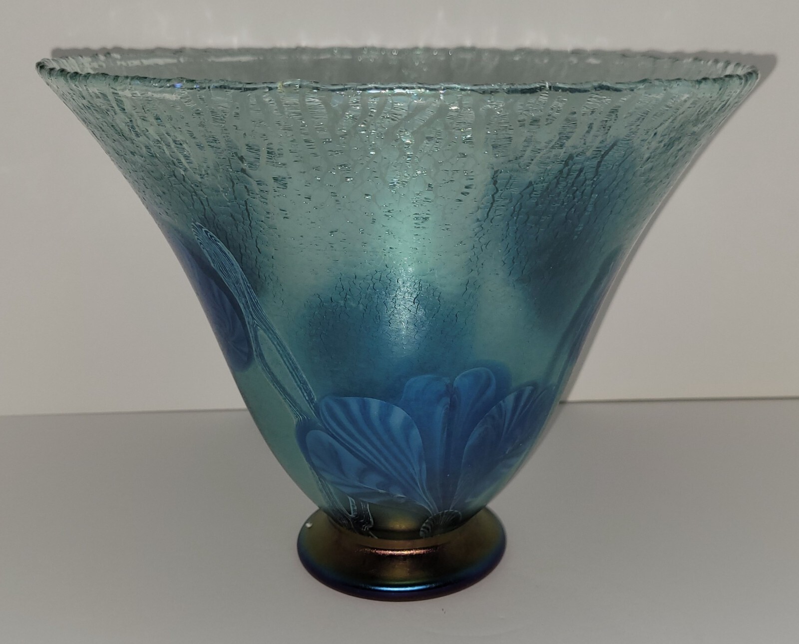 Vintage Signed Richard Satava Iridescent Art Glass Vase 1522 | eBay