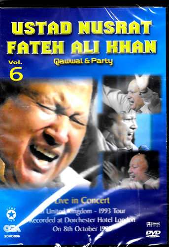 NUSRAT FATEH ALI KHAN VOL 6 -LIVE IN THE DORCHESTER HOTEL , 1993 UK TOUR DVD | eBay
