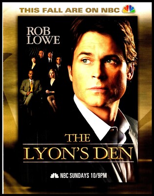PTP118 MAGAZINE ADVERT 11X8" THE LYON'S DEN TV SHOW ON NBC ROB LOWE | eBay