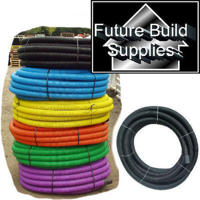 63MM X 50M RIDGICOIL BLACK ELECTRICAL FLEXIBLE CABLE DUCTING NEW | eBay UK