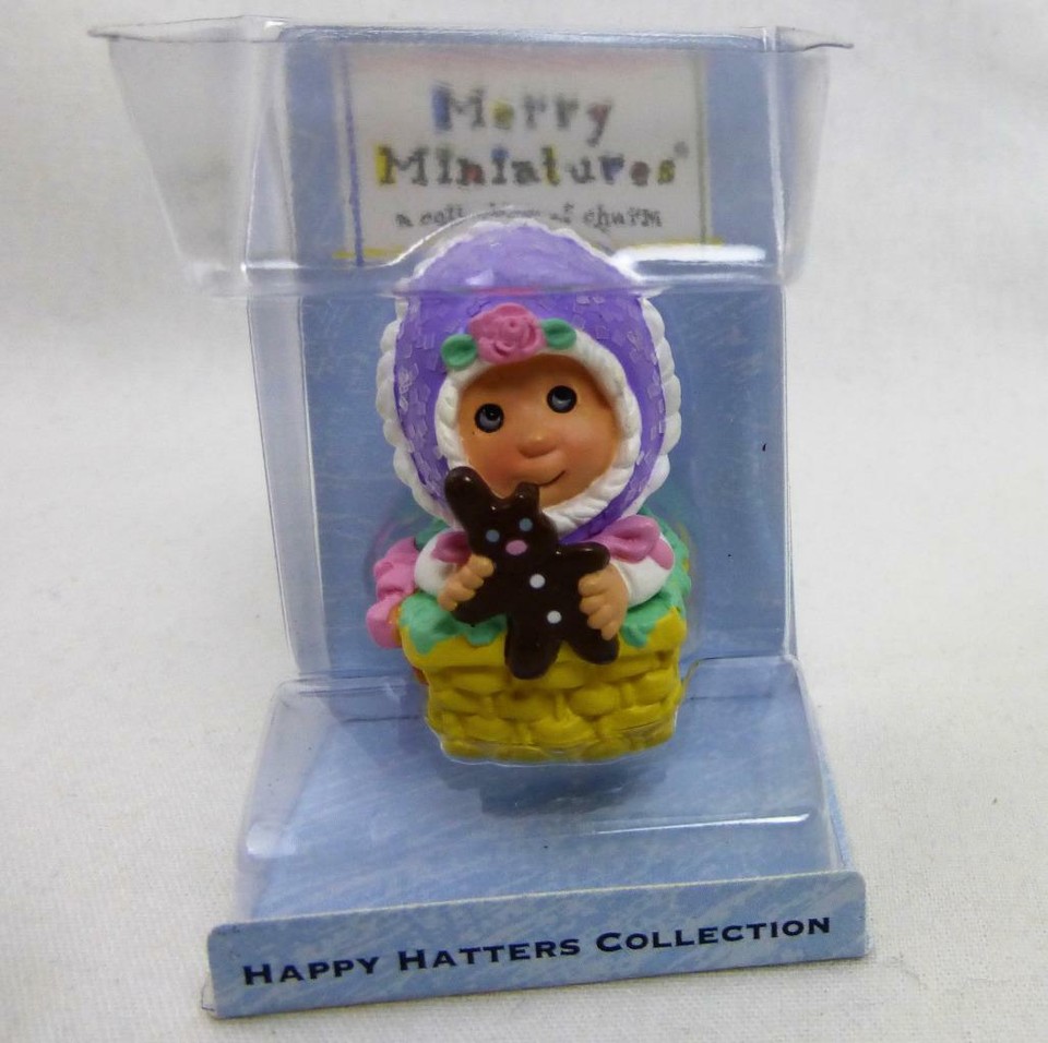 Hallmark Merry Miniatures Bonnie Bonnet Easter Basket 4th Happy Hatters ...