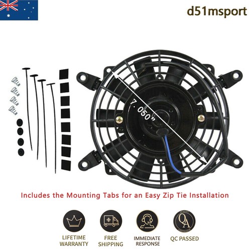 7" 12V 90W Radiator Intercooler Electric Cooling Thermo Fan w/ Mounting ...