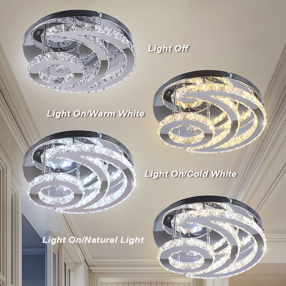 Modern Crystal Ceiling Lights LED Crystal Chandelier Light Fixture ...