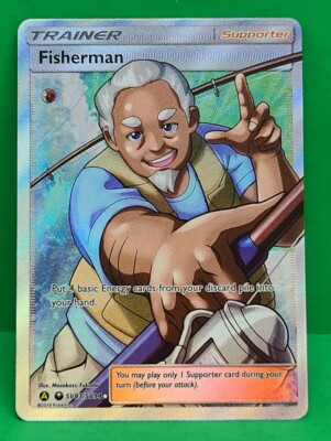 Fisherman SV83/SV94 Hidden Fates- NM Full Art Ultra Rare Pokemon Card ...