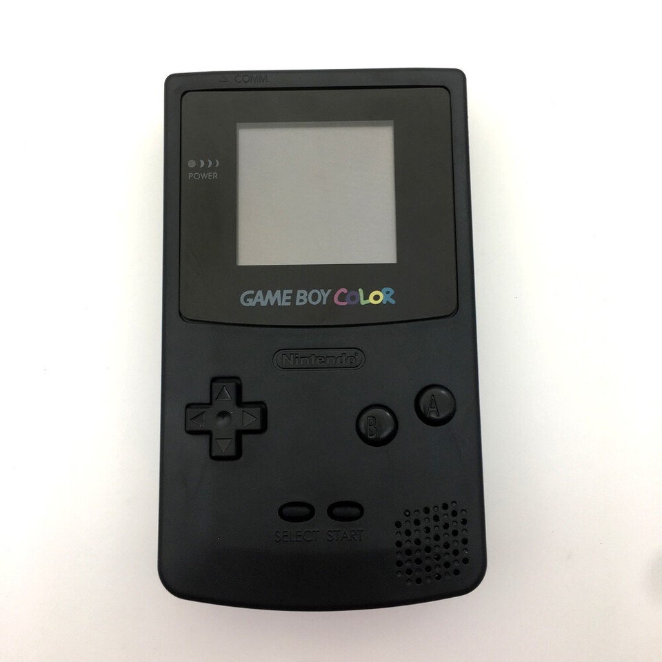 Retrofit Full Black Nintendo Game Boy Color GBC Video Game Console+Game ...