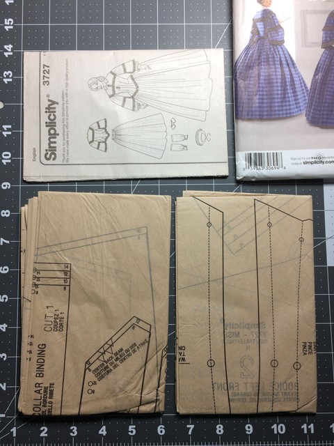 Simplicity 3727 Civil War Victorian Day Dress Pattern Size 8 - 14 OOP ...