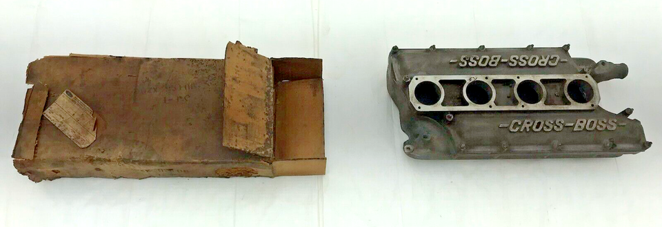 1970 Cross Boss NOS Autolite Ford Carbs 302 4V Inline Induction Intake ...