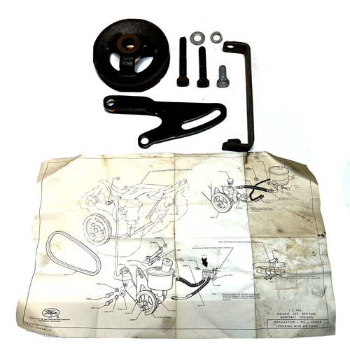 Ford & Mercury 1963 Power Steering Pump Pulley Support Bracket Kit C3AZ ...