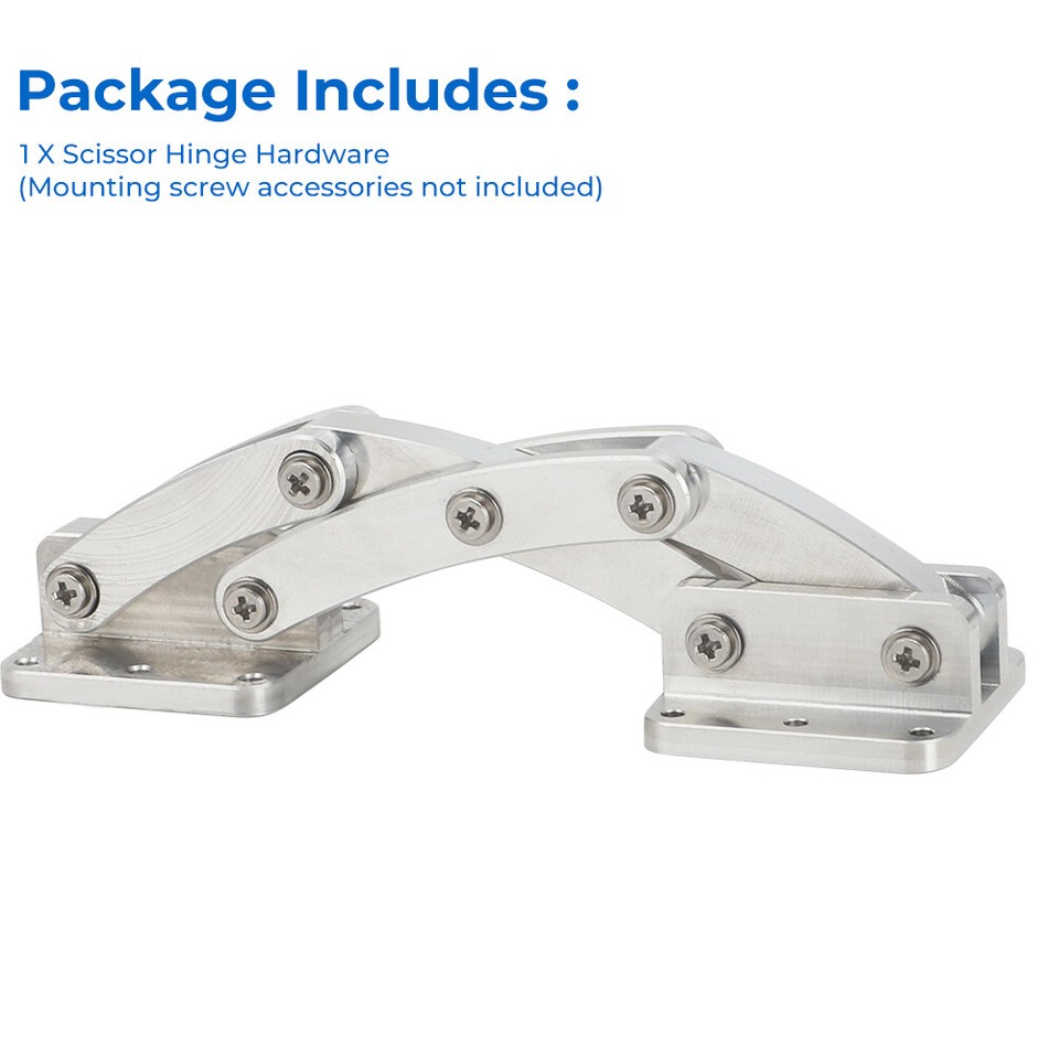 Hidden Scissor Hinge Aluminum-Large-Base Bracket Screws Bushings ...