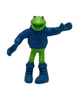 Kermit Frog Vtg. Muppets Show Figure Mini Henson In Snow Boots Winter ...