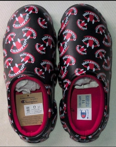 Champion Super Meloso Smile Clogs - Black/Scarlet - Size 11 | eBay