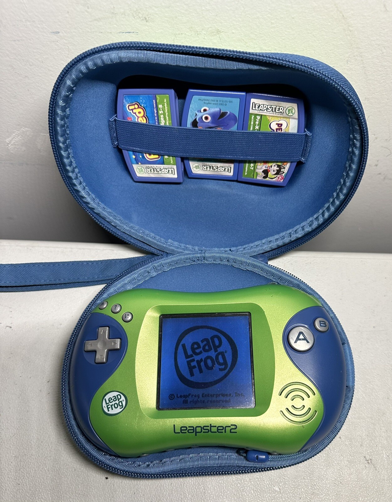 Leapfrog Leapster 2 Handheld Learning Game System With 3 Games Green ...