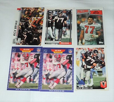 RICK BRYAN - Defensive End - Atlanta Falcons - 6 Card Assorted Lot ...