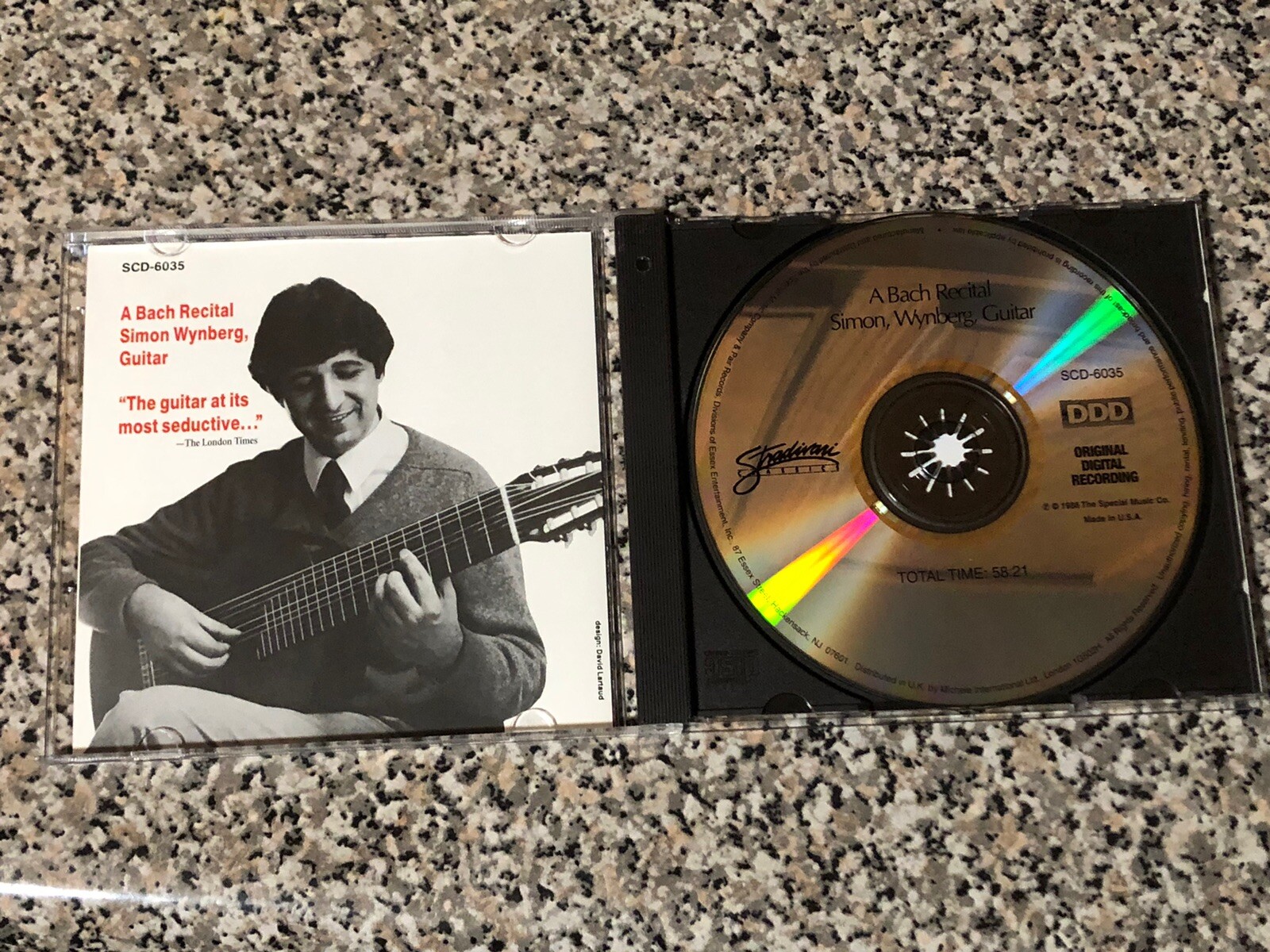 A Bach Recital • Simon Wynberg (CD, Stradivari) 10 String Guitar 1988 ...