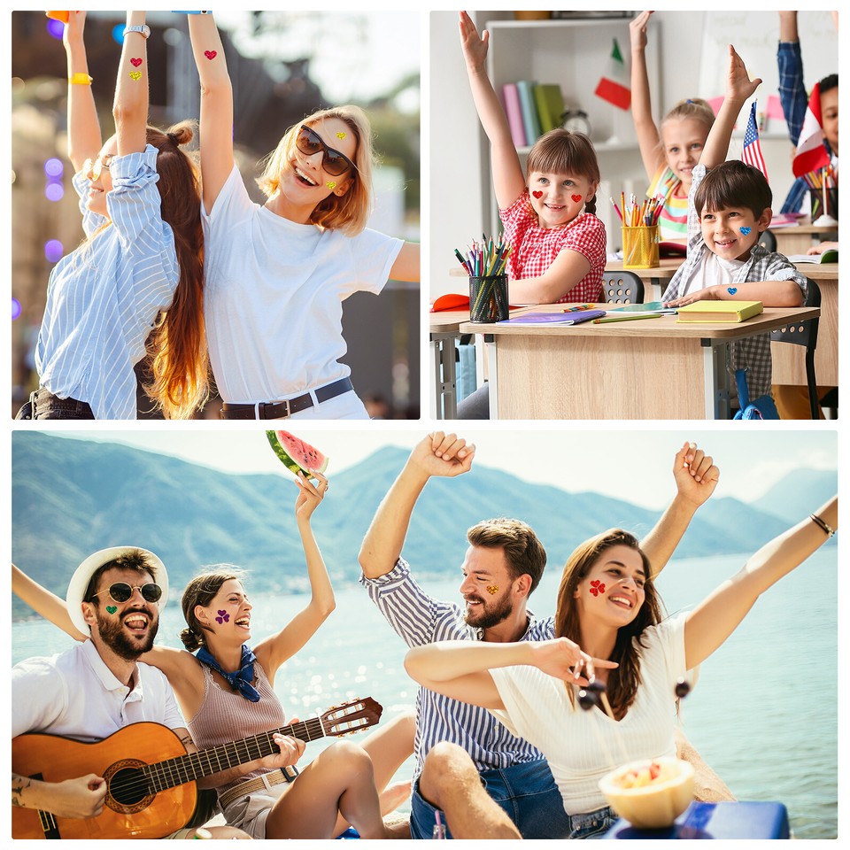 1140 Pcs Heart Reward Stickers, 20 Sheet Colorful Sticker, Multicolor ...