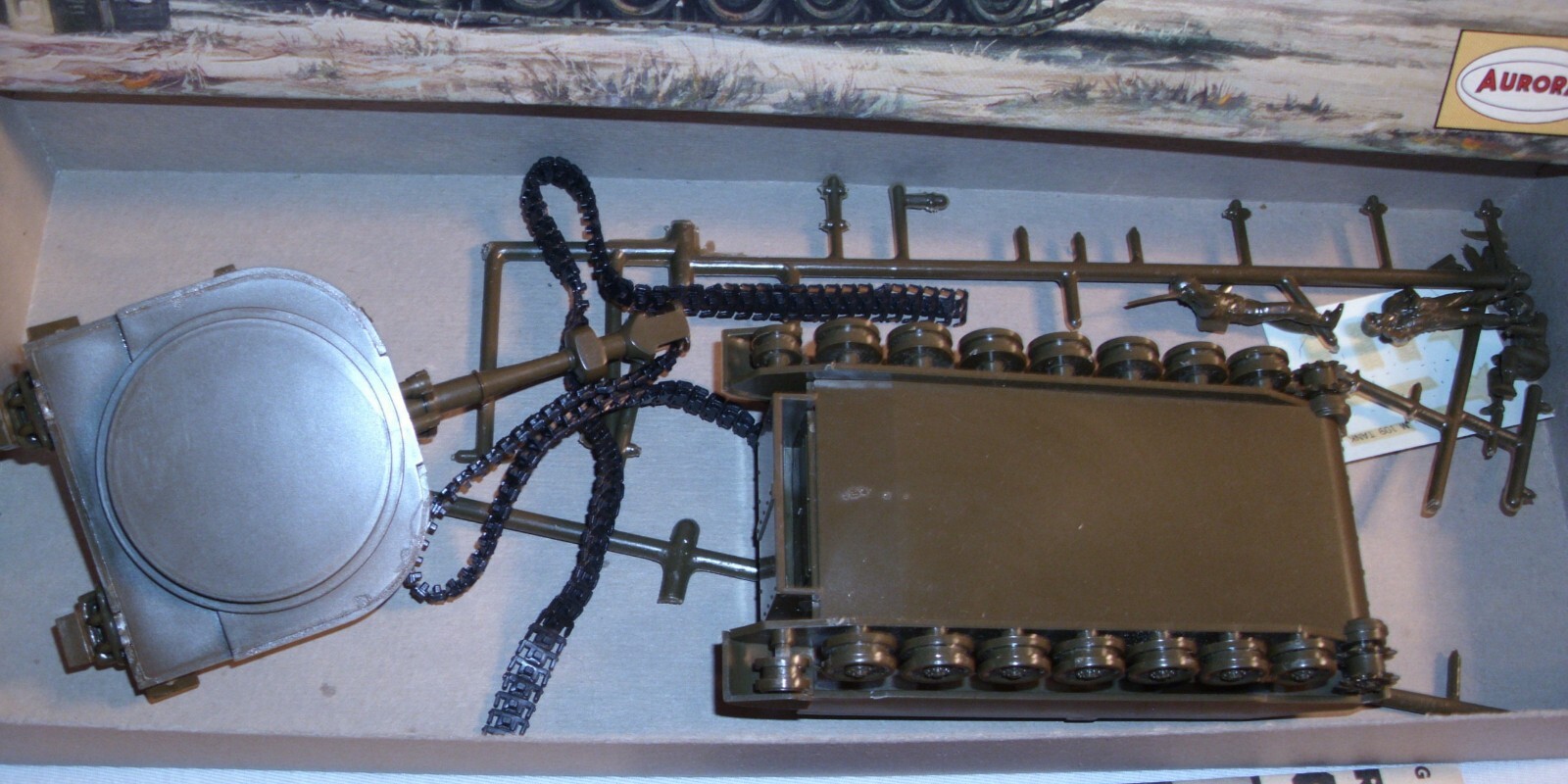 AURORA U.S. ARMY M109 HOWITZER TANK MILITARY MODEL KIT BOXED #314 1965 ...