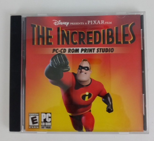 THE INCREDIBLES PC-CD Rom Print Studio Walt Disney Pixar Computer ...