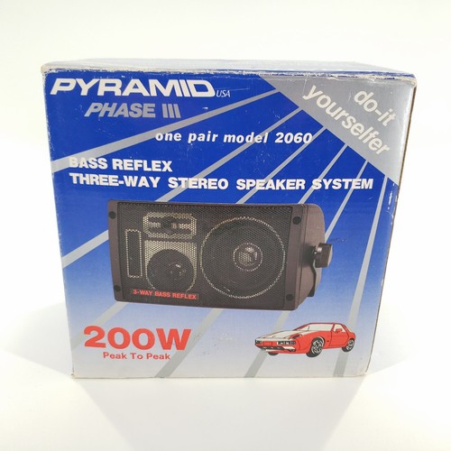 Pyramid Phase III Bass Reflex Three-Way Stereo Speaker System 2060 200W ...