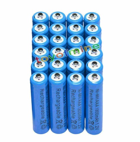24x AAA 1800mAh 1.2V Ni-MH Rechargeable battery 3A Blue | eBay