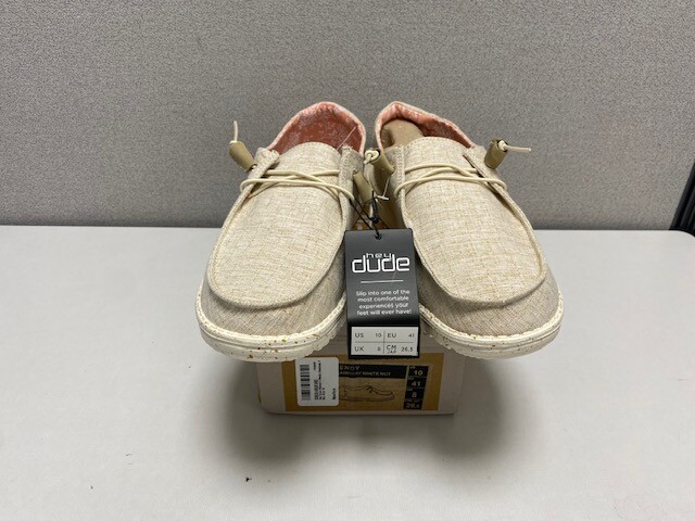 Hey Dude Women's Wendy Chambray White Nut Shoes US 10… - Gem