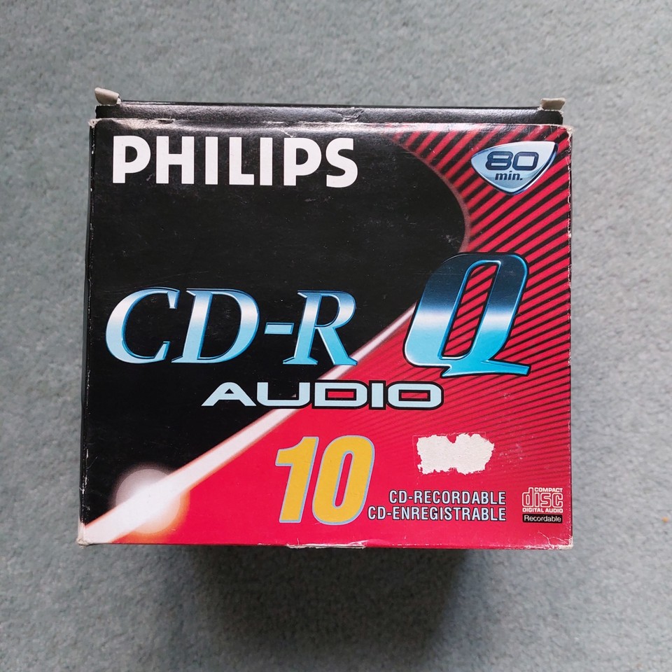 10 x Philips CD-R Q Audio - 80 min - Jewel Cases - EACH CD NEW & SEALED ...