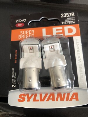 Sylvania 2357R Red LED Bulbs Set | 12W 12V | 6000K | 1-5 Bulbs ...