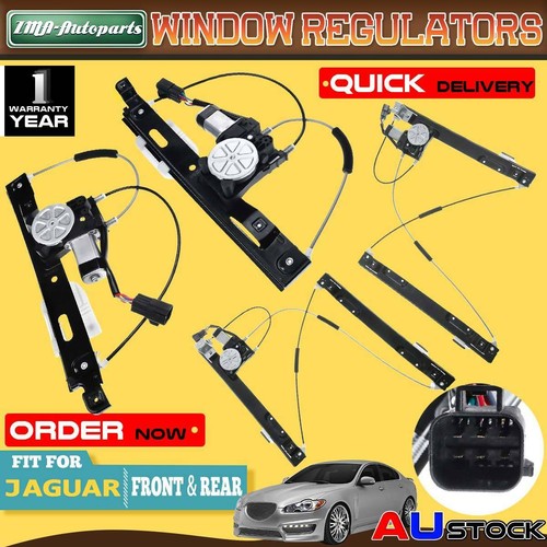 4x Front & Rear Electric Window Regulator w/ Motor for Jaguar XF X250 ...