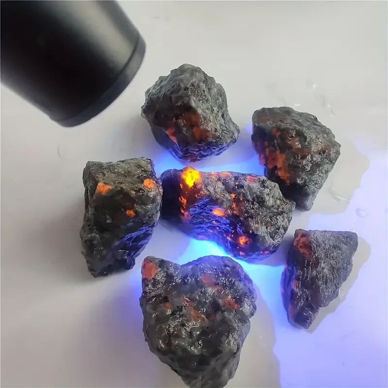 3Pcs Natural Raw Rough Yooperlite Flame Rocks Energy Crystal Mineral ...