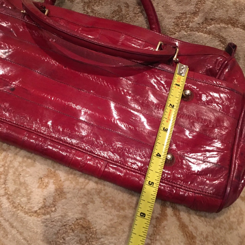 👛Matching Red Leather Makeup Toiletry Bag And Purse Set | eBay