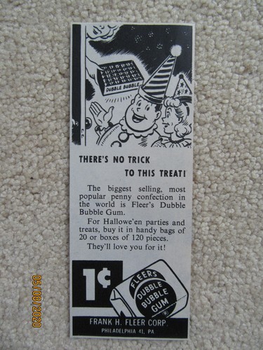 1951 Original Ad - Dubble Bubble Chewing Gum - Frank H. Fleer ...