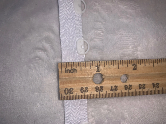 Lot 9.5 yards WHITE Nylon Lacing Tape Plastic D RING corset goth ...