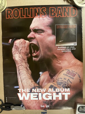 Henry Rollins - Rollins Band Weight Promo Record Store Poster 1994 ...