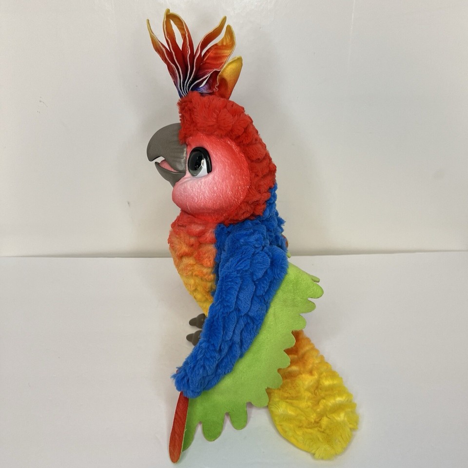 FurReal Rock-A-Too The Show Bird Talking Moving Plush Fur Real Parrot ...