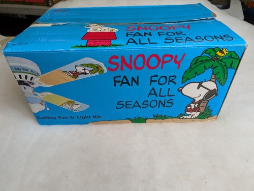 Rare Vintage Snoopy PEANUTS Ceiling Fan & Light For All Seasons Sisco ...