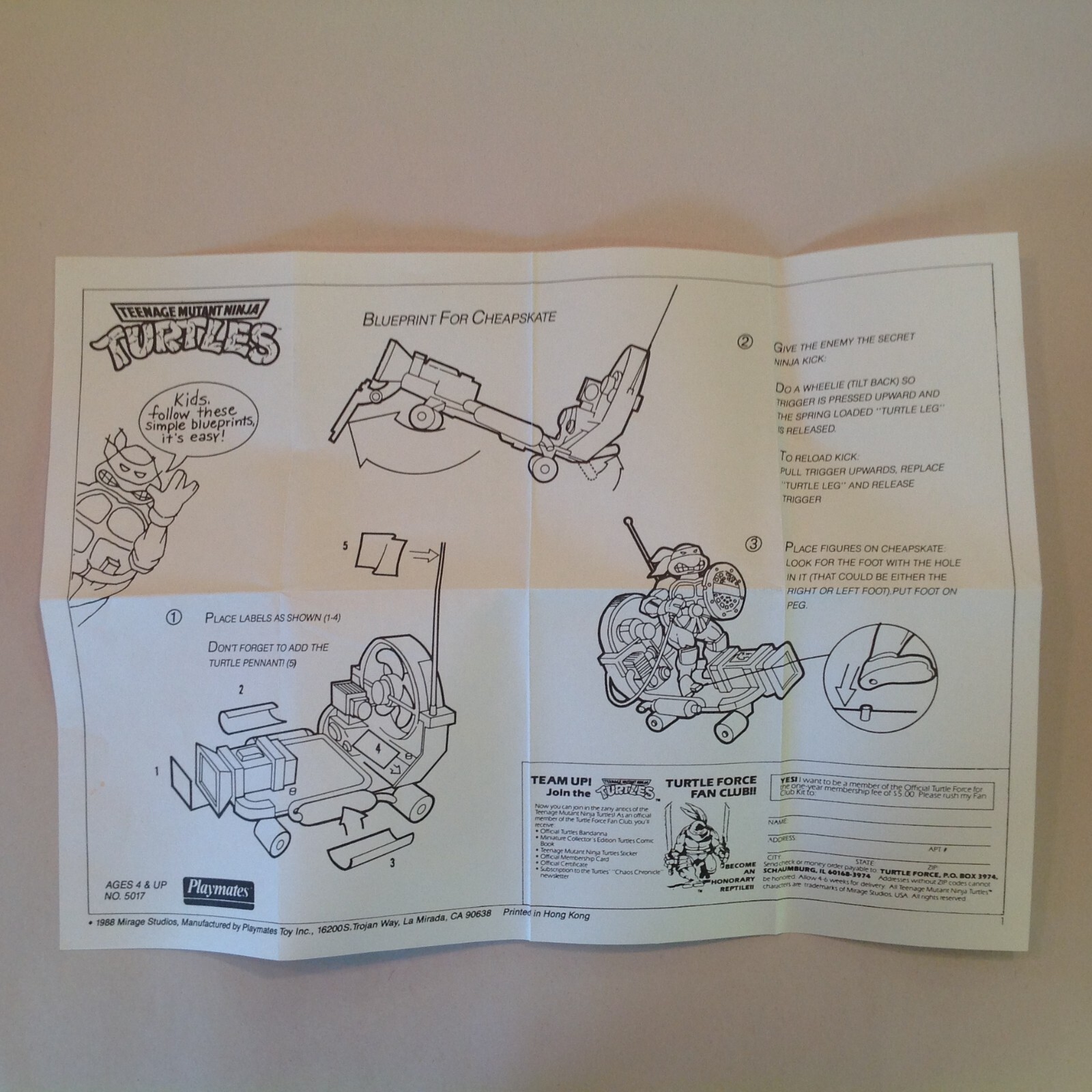 Vtg 1988 Teenage Mutant Ninja Turtles Playmates Cheapskate Toy ...