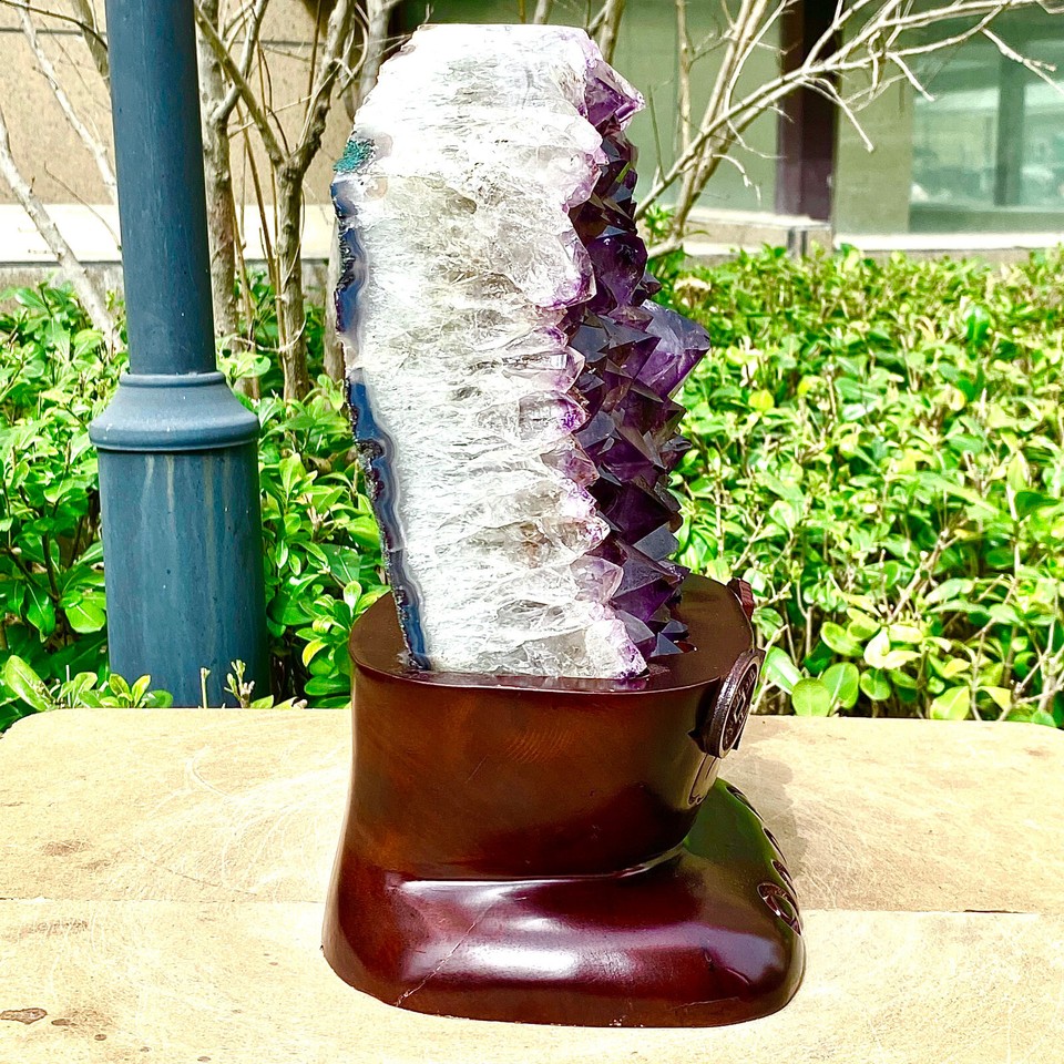 21.43LB Natural Brazilian Amethyst Crystal Point Stone Cluster Quartz ...