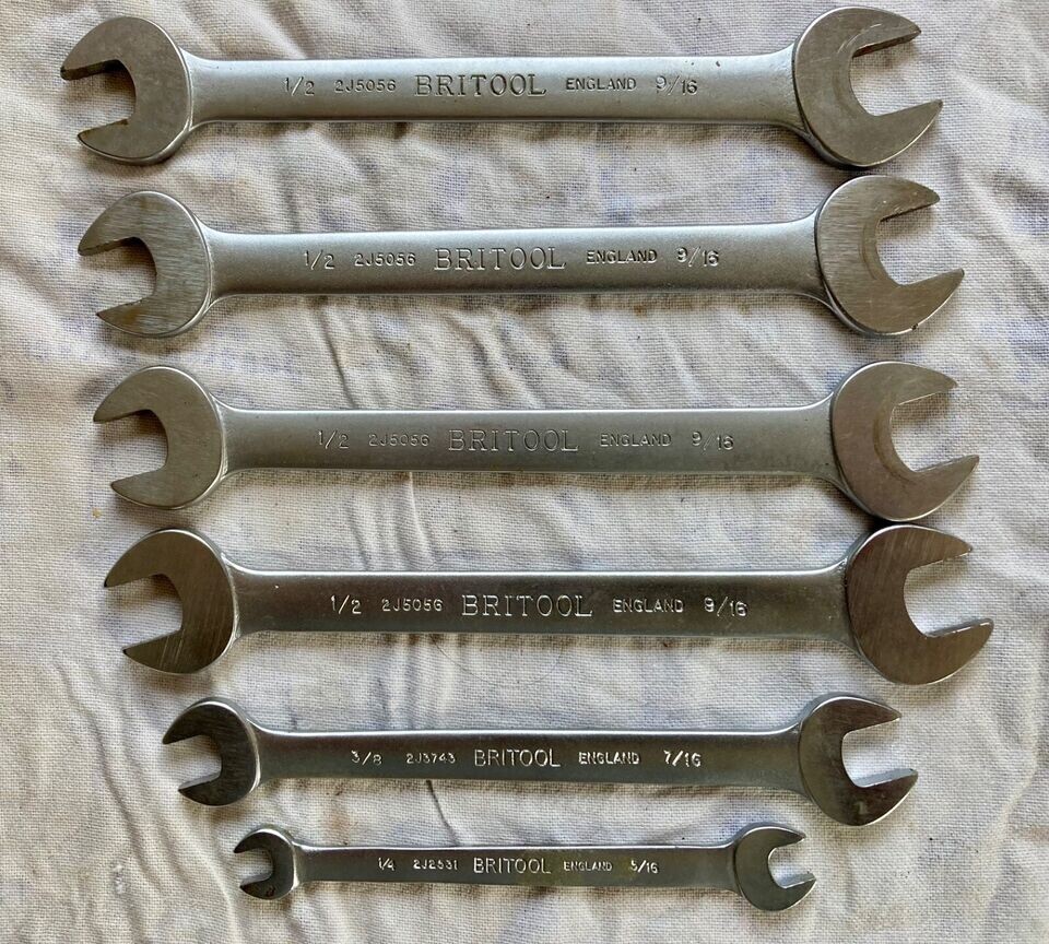 Genuine Vintage Britool, Victor Spanners, Mixed Bag Please Study Pics ...