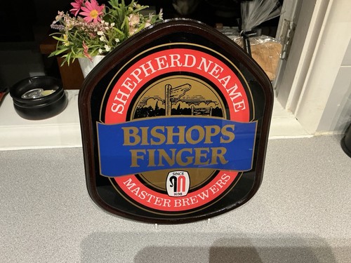 Stunning Shepherd Neame Bishops Finger Pub Advertising Sign Not Enamel ...