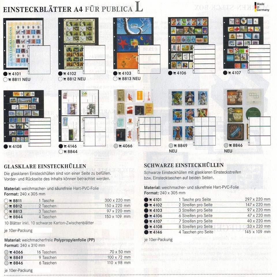 Banknote Album A4 Burgundy Red + Cassette LINDNER 3533-W Publica LS ...