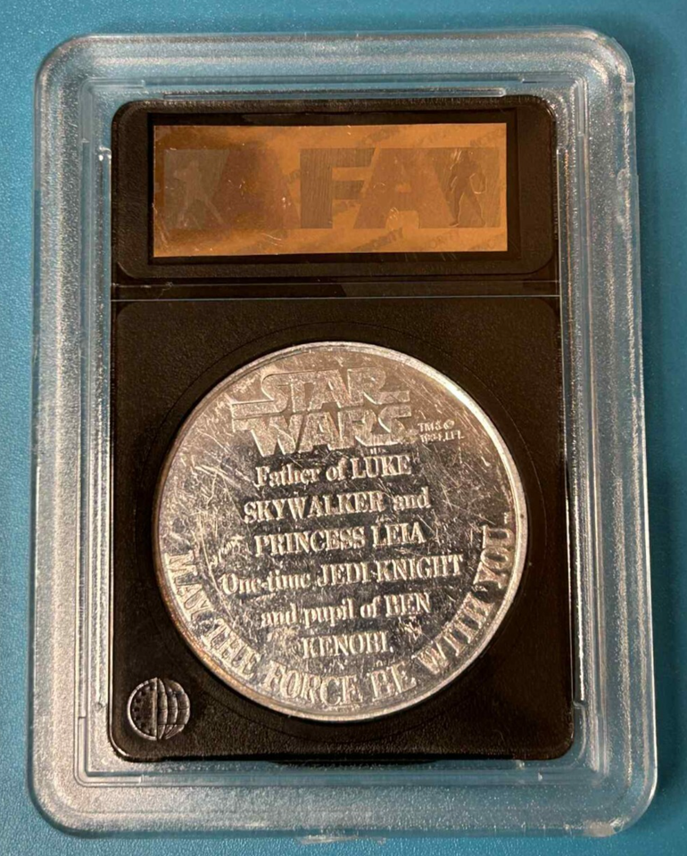 ANAKIN SKYWALKER Collector's Coin AFA GRADED 60 Star Wars POTF Kenner ...