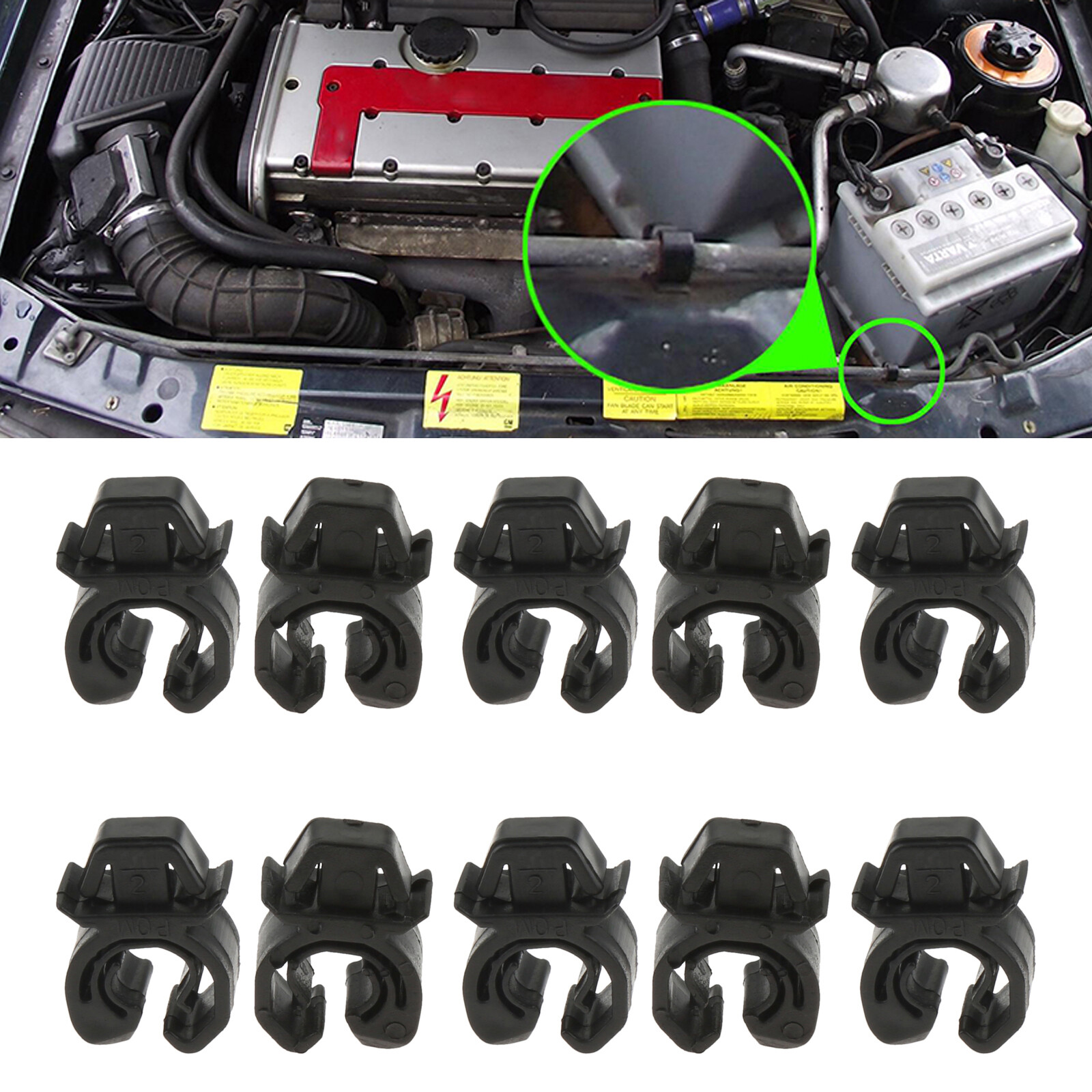 10x Car Bonnet Rod Hood Support Prop Stay Clip Holder Clamp for Opel ...
