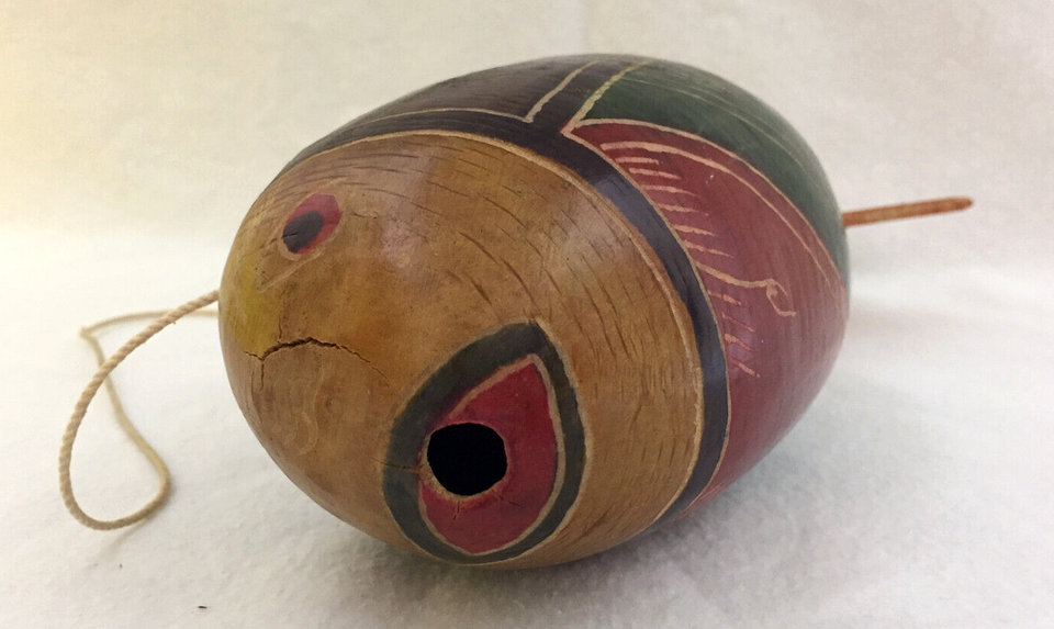 Gourd Guiro Percussion Musical Instrument Ribbed 10" With Pick As Is ...