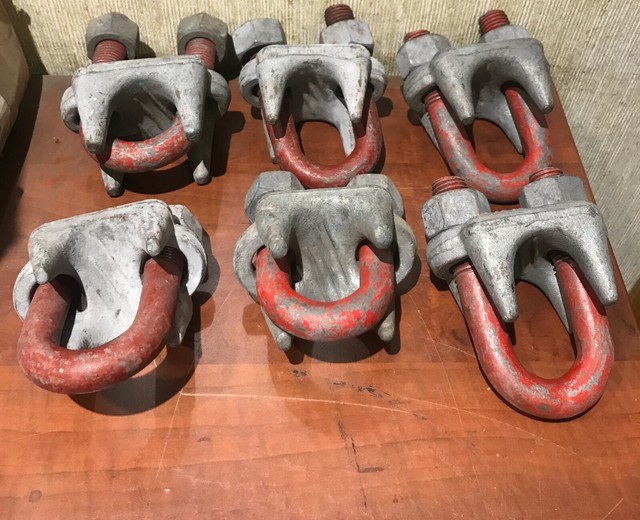 (6) Genuine Crosby 1 3/8" Cable Saddle Clamp Wire Rope Clip | USA ...