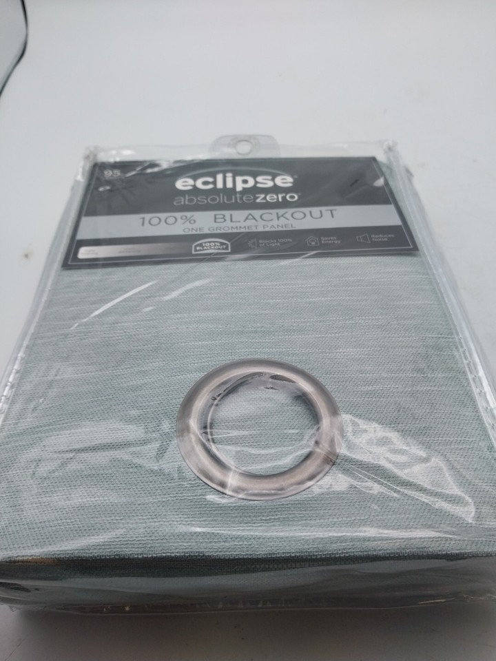 Eclipse Blackout Grommet Panel Curtain 50in x 95in Andes Grommet Jade | eBay