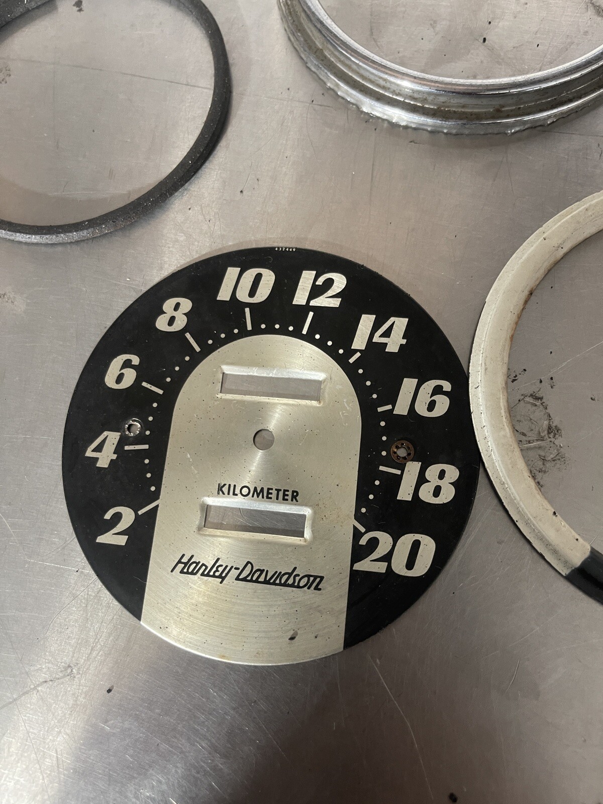 Harley Davidson Speedometer Speedo kilometer face tombstone panhead ...