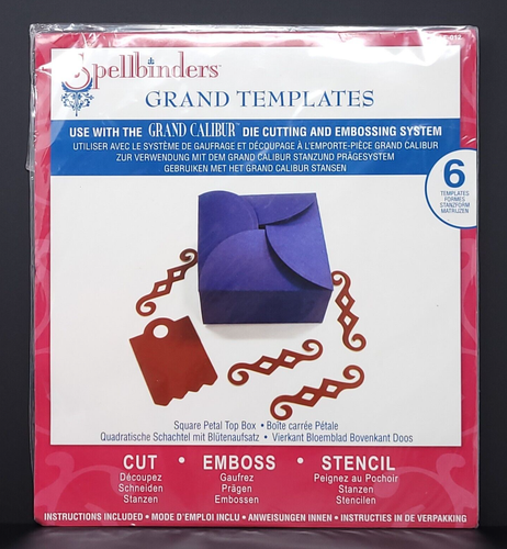 Spellbinders Square Petal Top Box Grand Templates 2011 Dies Stencil ...
